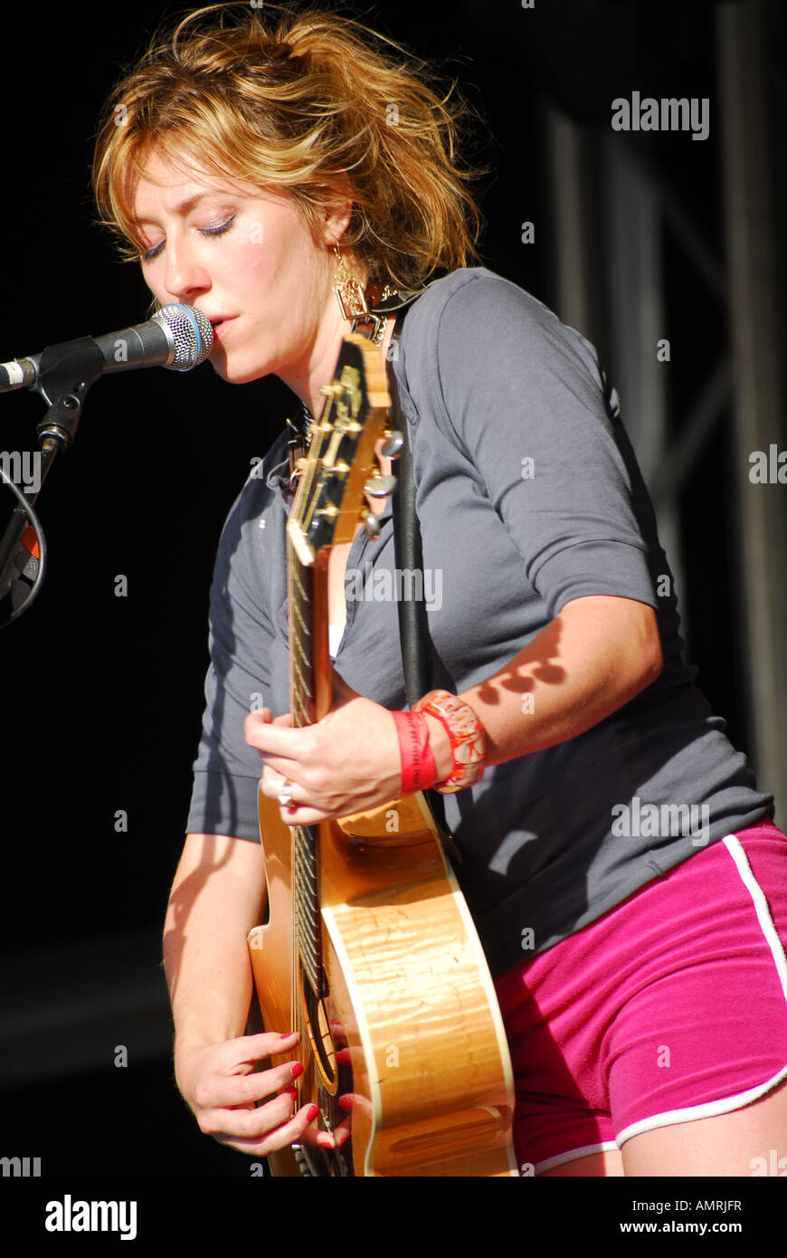 Martha Wainwright performing on stage at Wychwood festival in ...