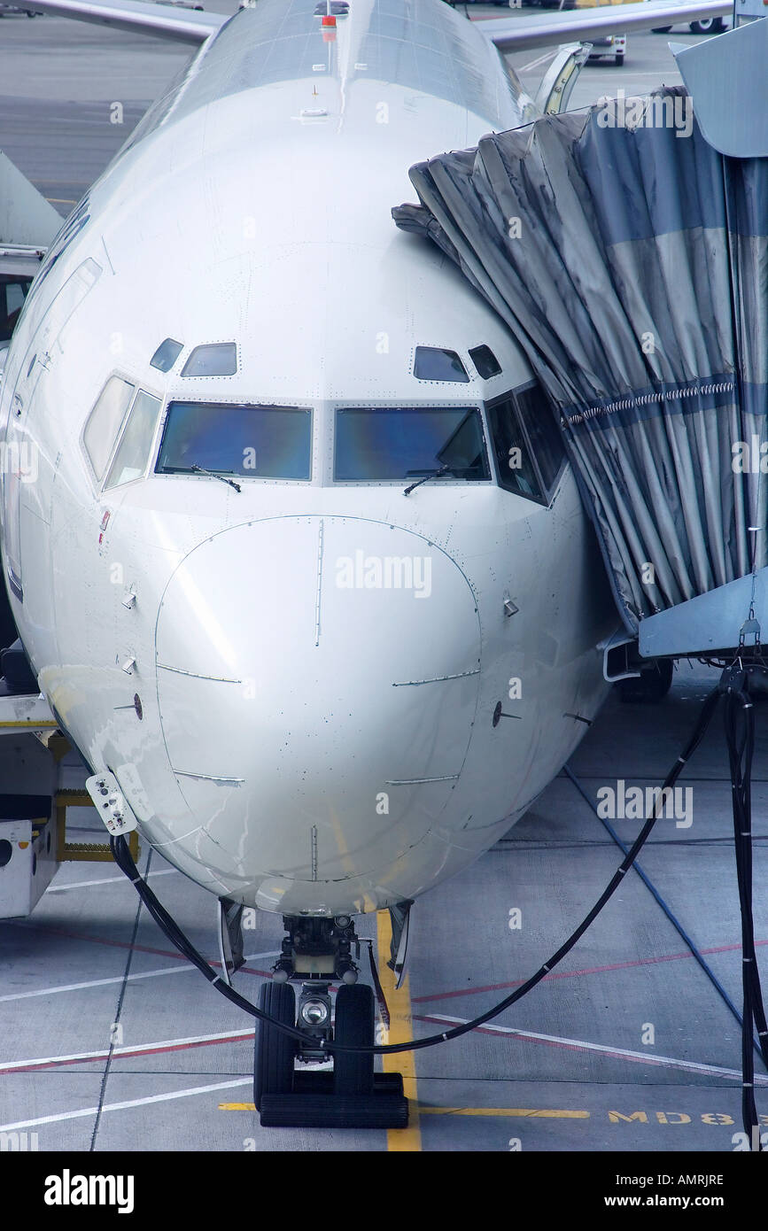 Airplane at Gate Stock Photo - Alamy
