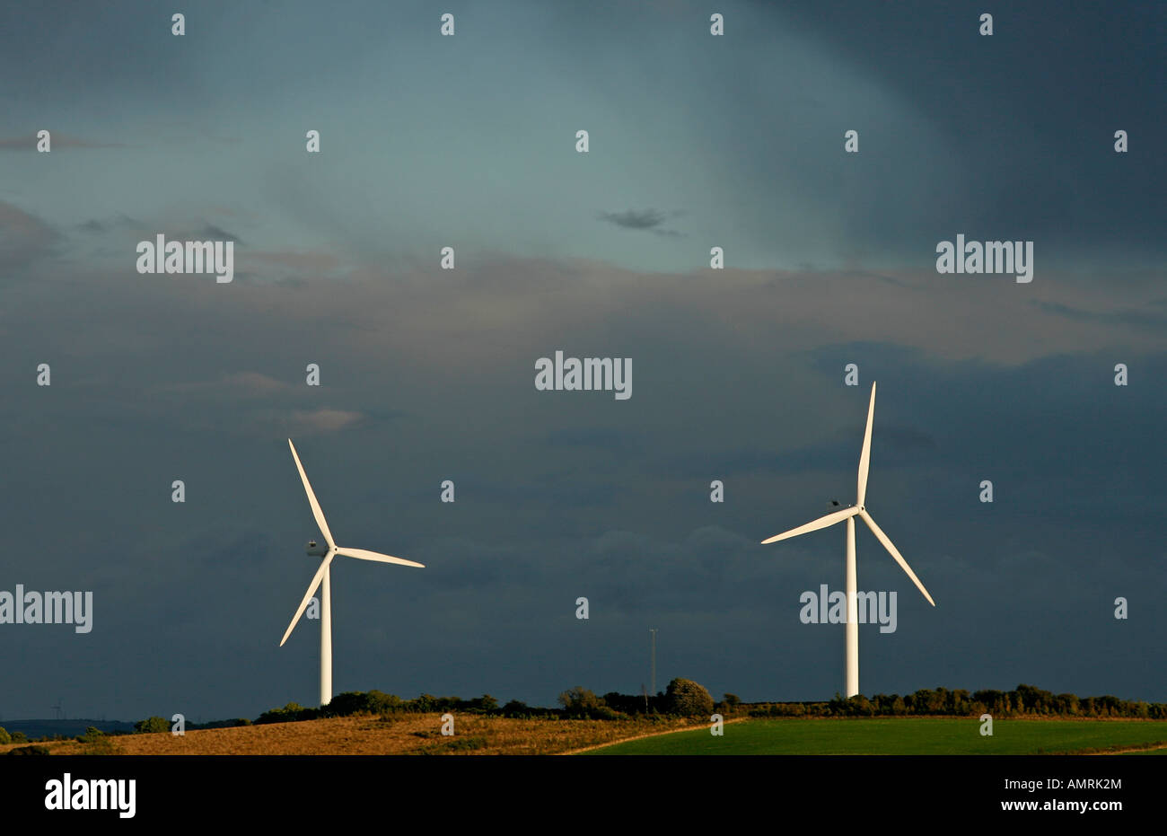 Wind turbines County Durham England UK Stock Photo - Alamy