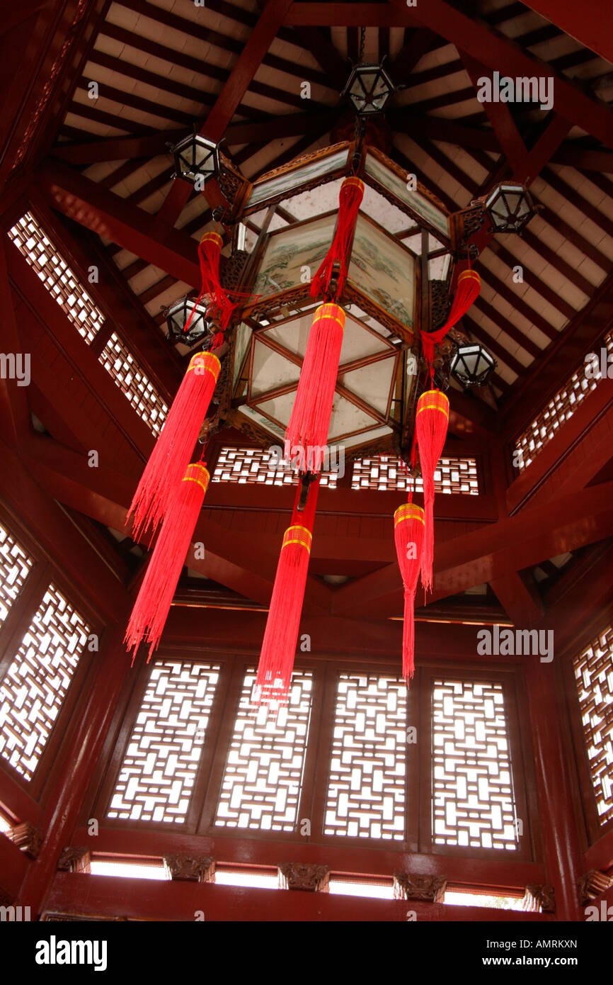Hanging chinese lantern inside traditional pavilion,Chinese Garden of ...