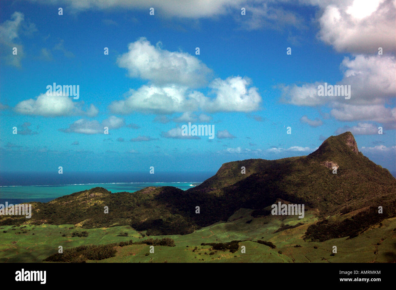 view of dramatic landscape in Mauritius Island Stock Photo - Alamy