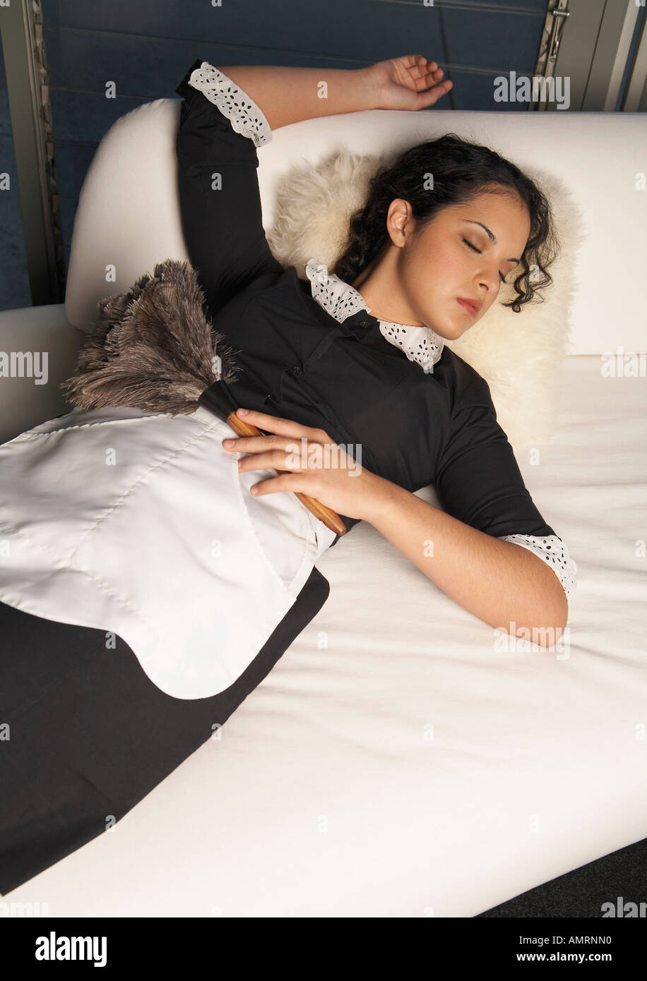 Interior with a sleeping maid hi-res stock photography and images - Alamy