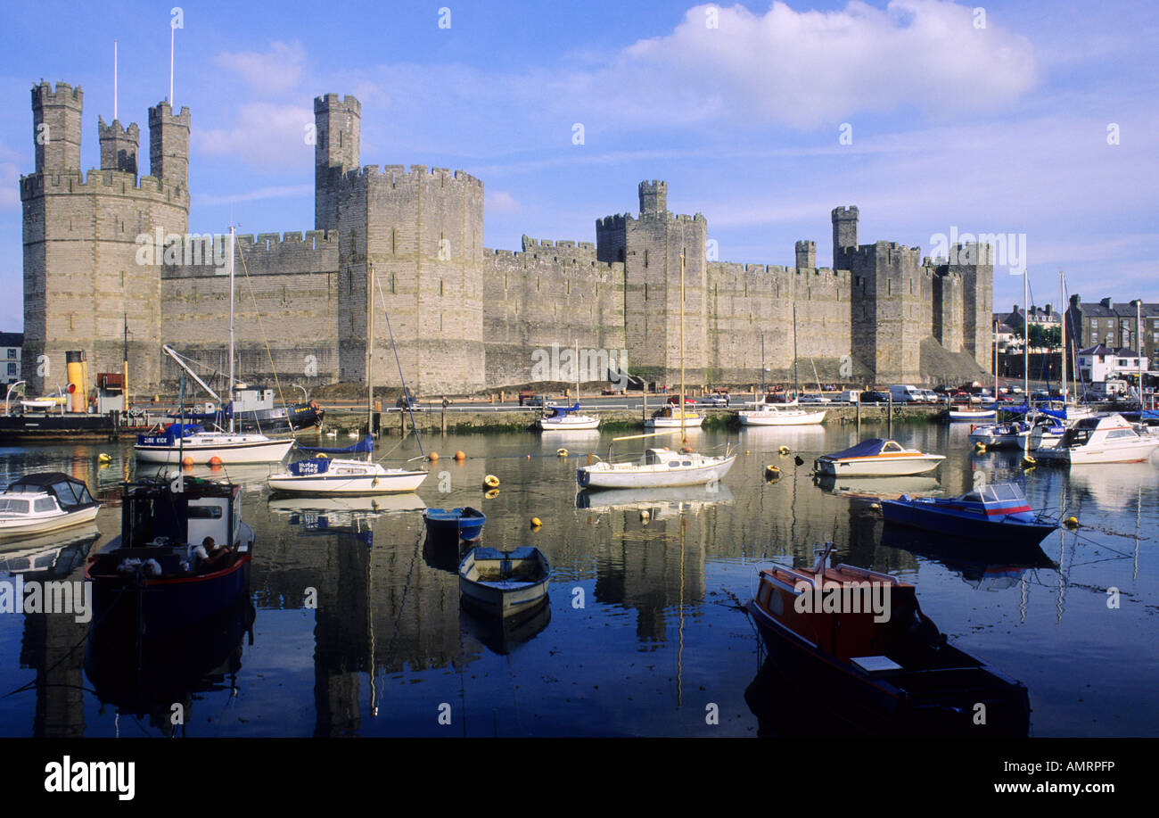 Caernarfon Castle Wales Medieval fortress Welsh architecture 13th ...