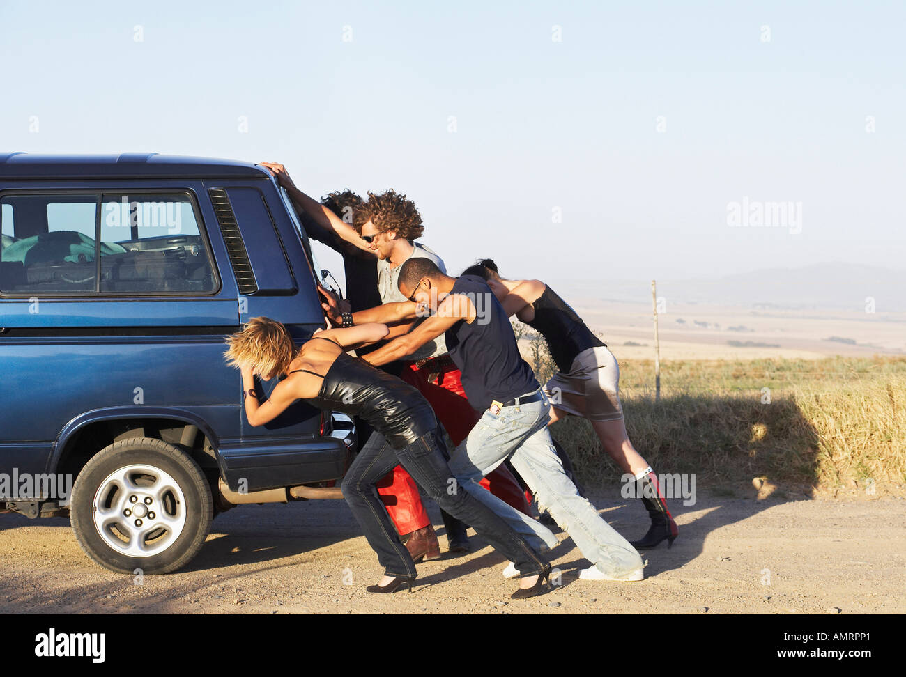 People Push Car High Resolution Stock Photography and Images - Alamy