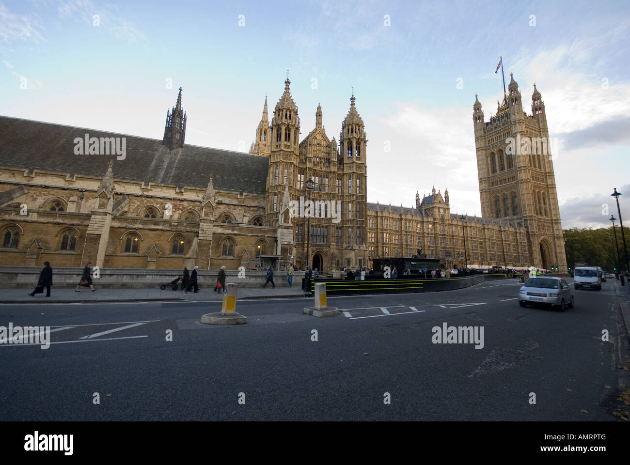 The Houses Of Parliament and the street London Stock Photo - Alamy