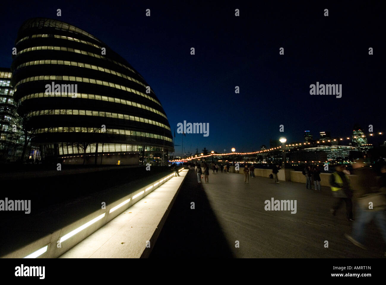 Tower Bridge Office Queens Way at Night London Stock Photo - Alamy