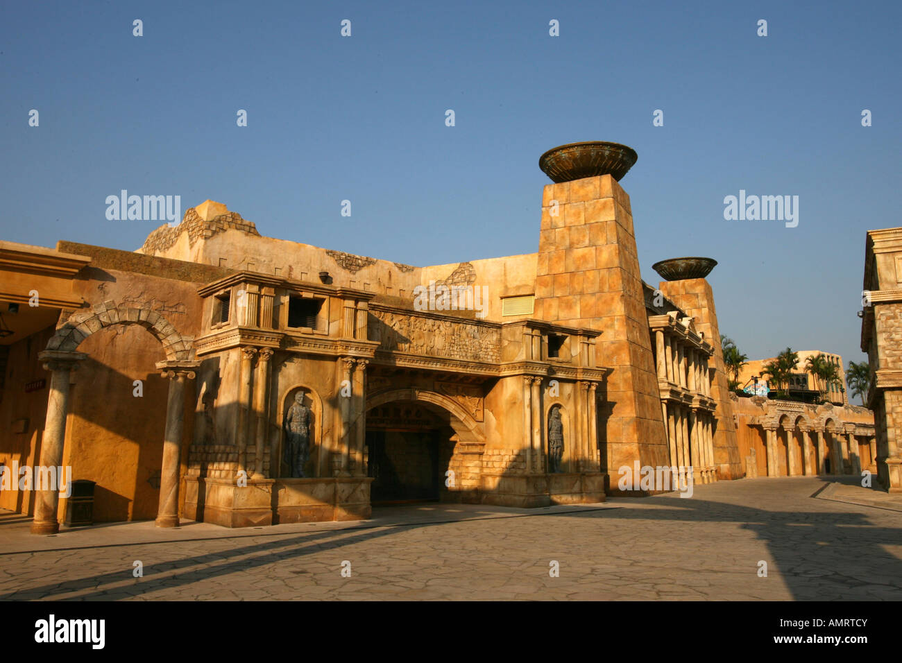 Fake roman buildings fishermans wharf Macau China Stock Photo - Alamy