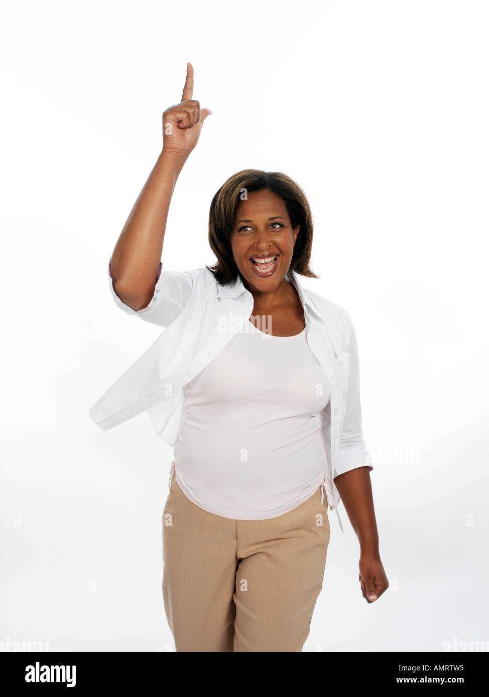 Woman 40 years old with finger hi-res stock photography and images - Alamy