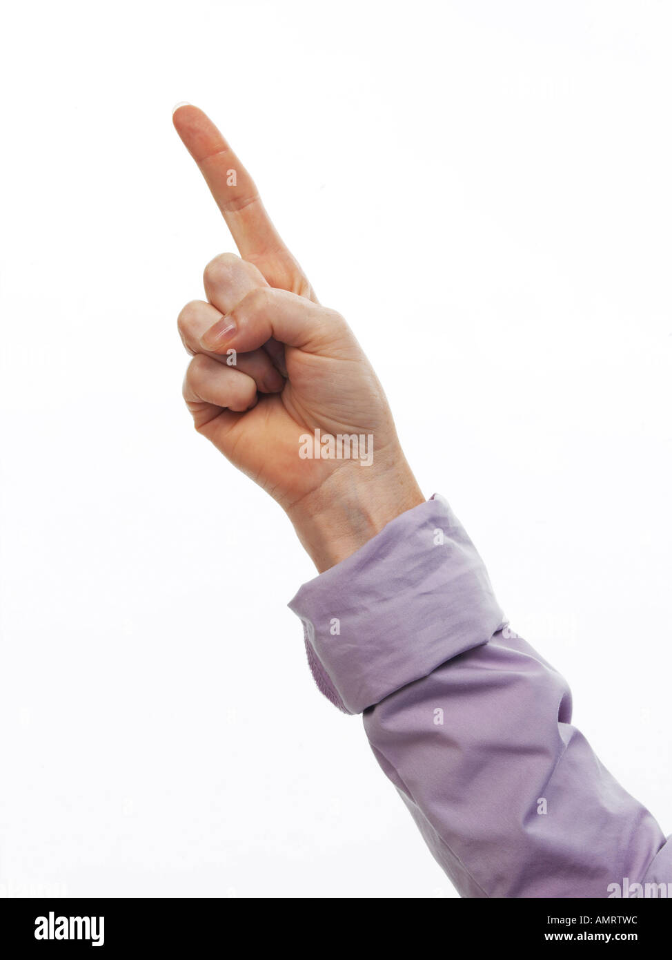 Single hand in air pointing hi-res stock photography and images - Alamy