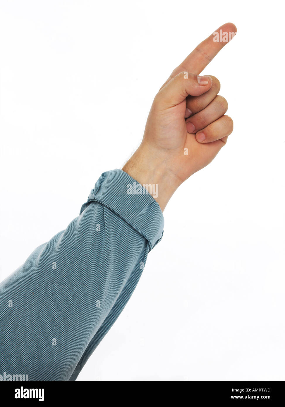 Hand Pointing Up Stock Photo - Alamy