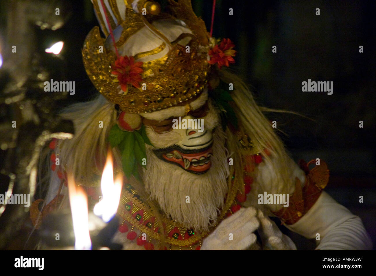 Hanuman Dancer during Night Performance Ubud Bali Indonesia Stock Photo ...