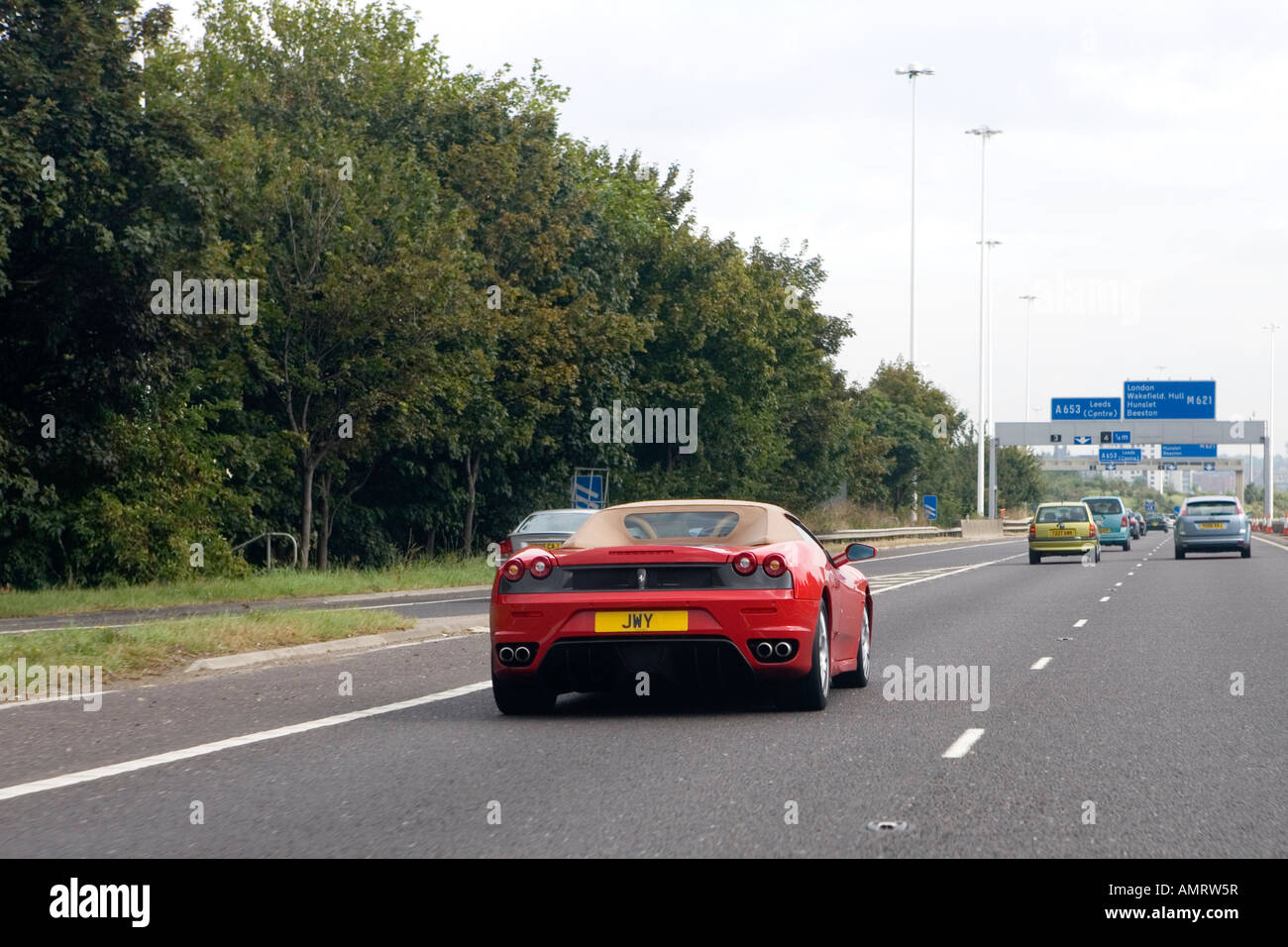 Leeds motorway sign hi-res stock photography and images - Alamy