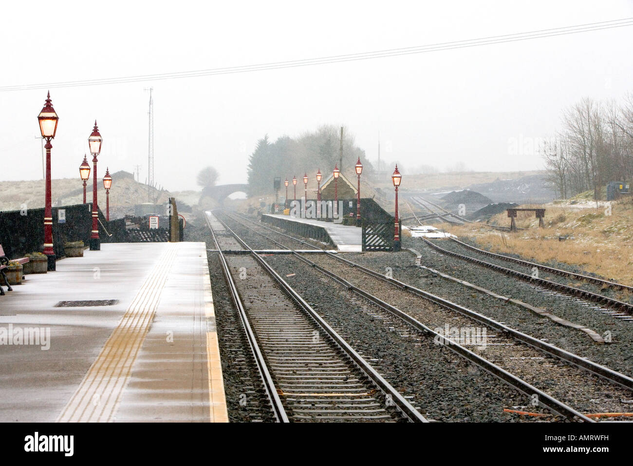 Railway station at Ribblehead Viaduct in the Yorkshire Dales Stock ...