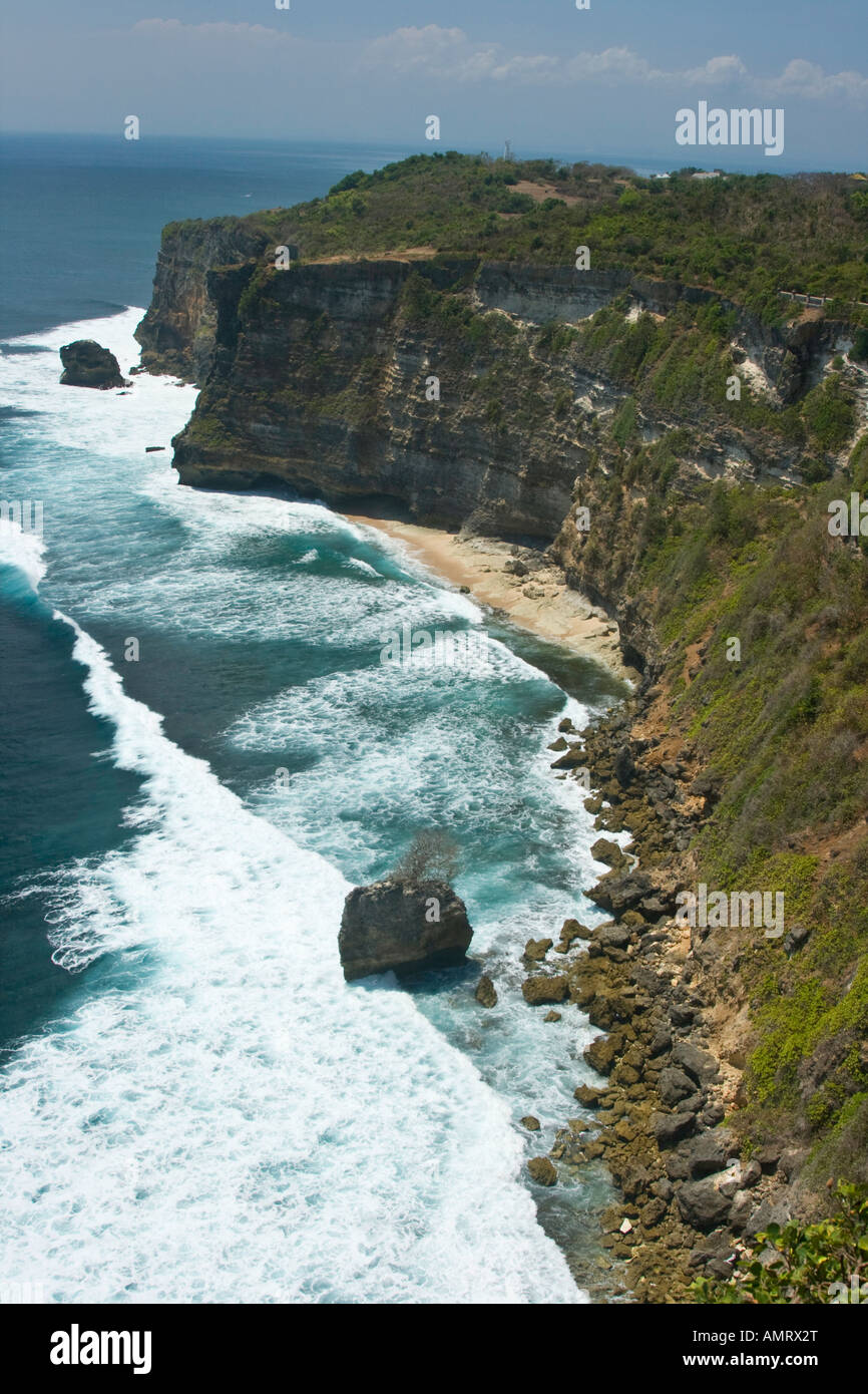 Rocky Cliff View from Ulu Watu Hindu Temple Bali Indonesia Stock Photo ...