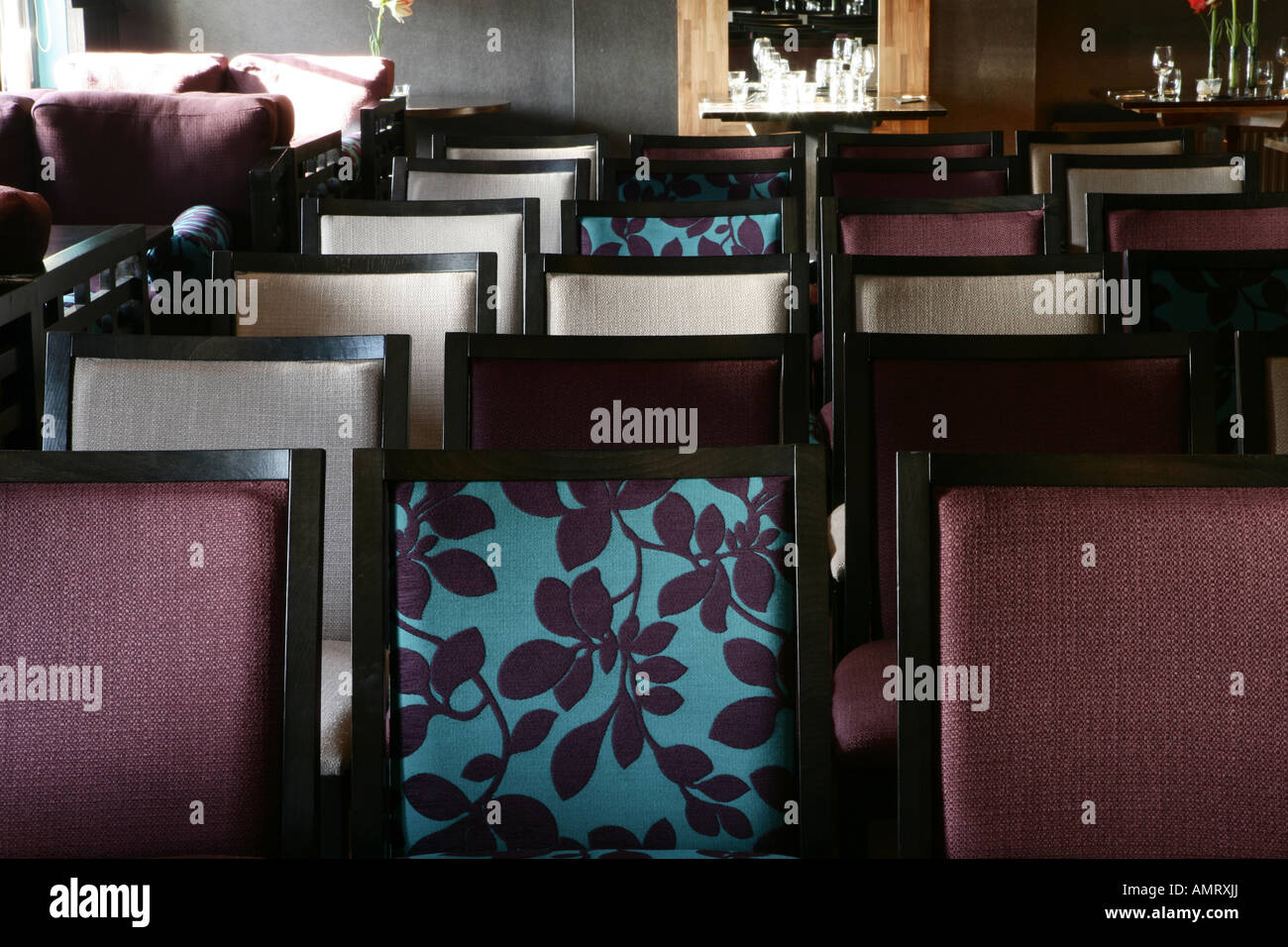 Seats in a row in a restaurant Stock Photo - Alamy
