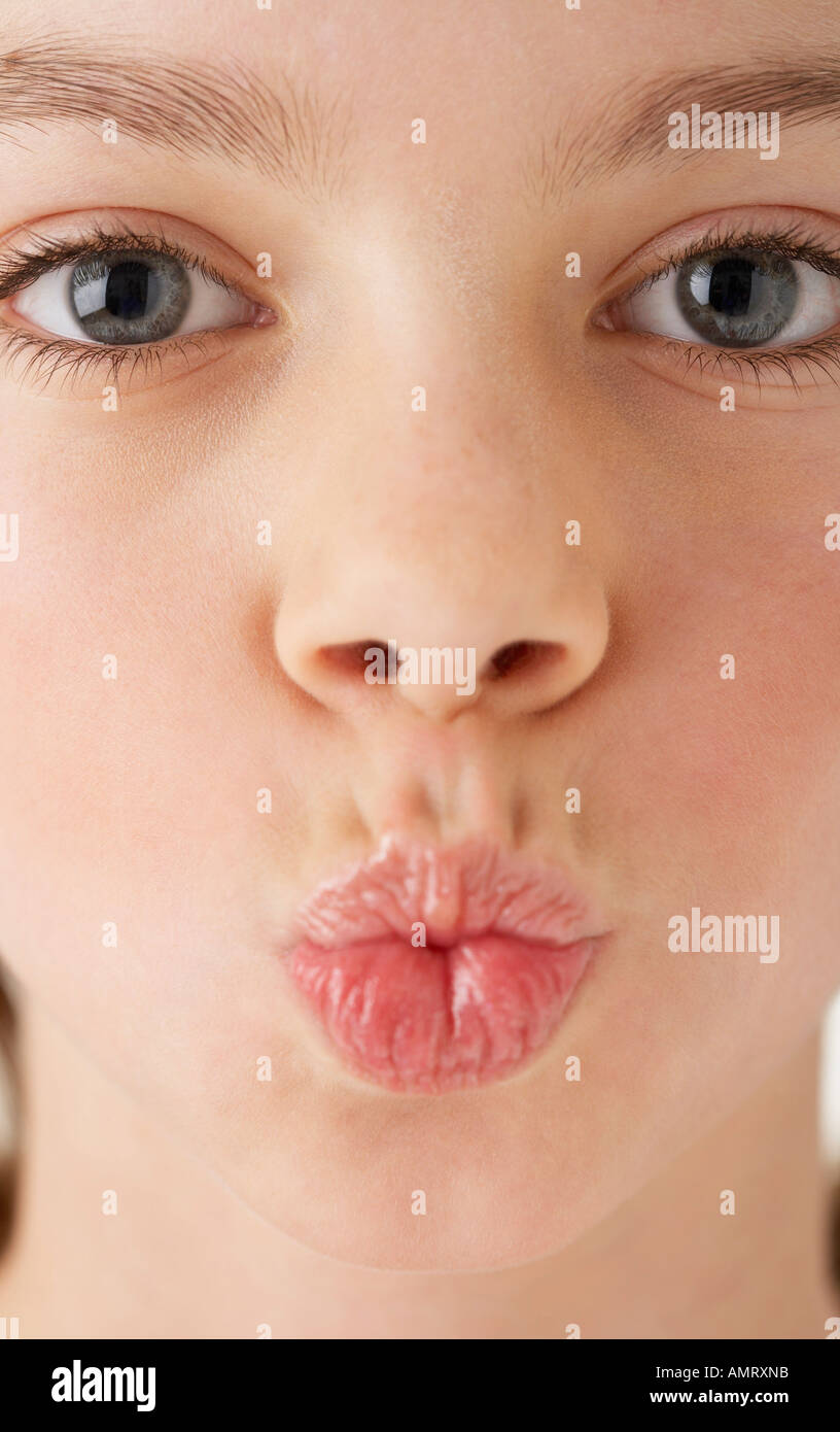 Teen Face Close Up Caucasian Girl High Resolution Stock Photography and ...