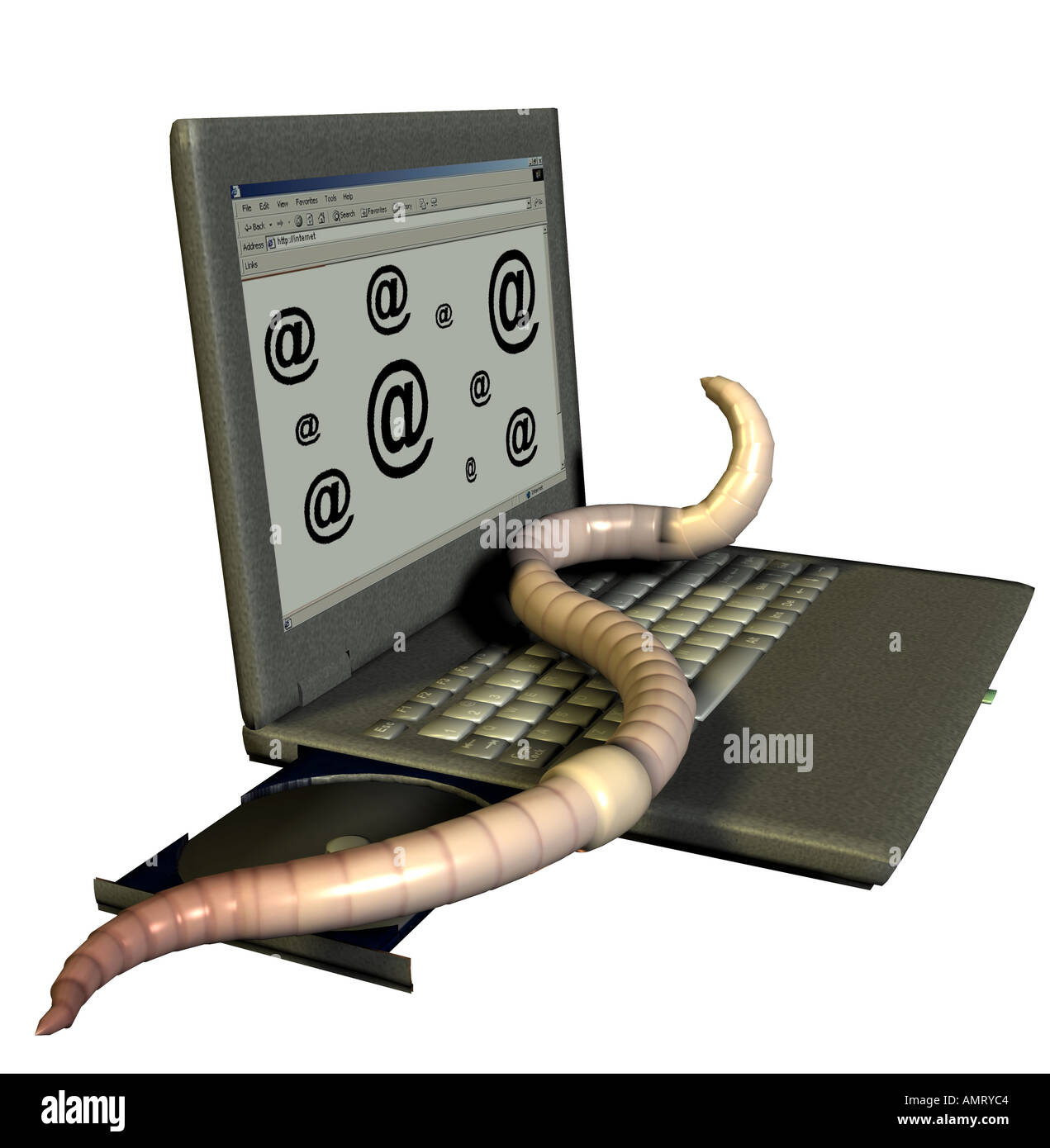 danger of infection through a computervirus in the internet Stock Photo ...