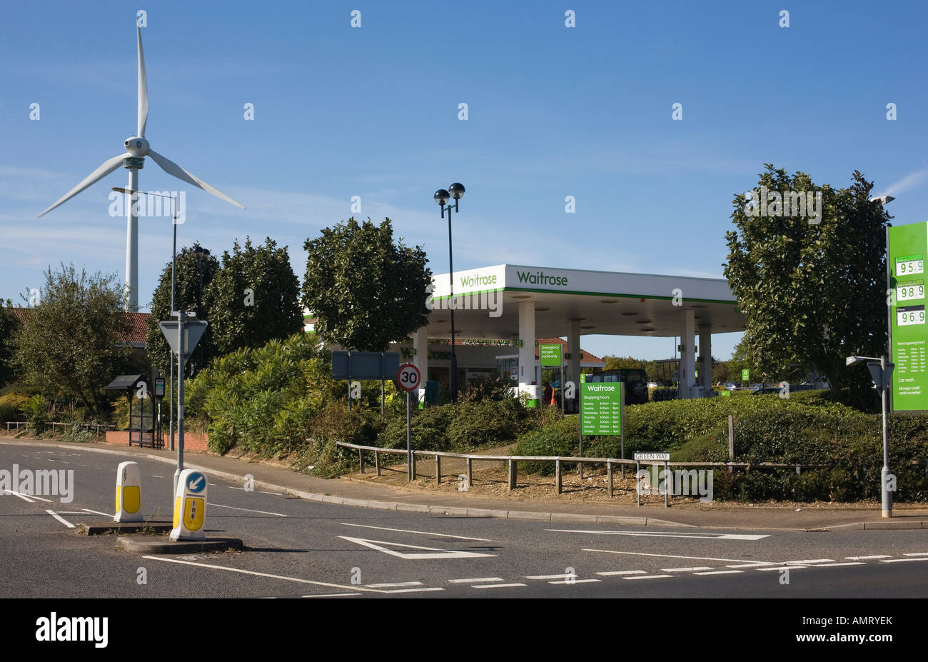 Wind turbine and petrol station: two sources of energy. The Ecotech ...