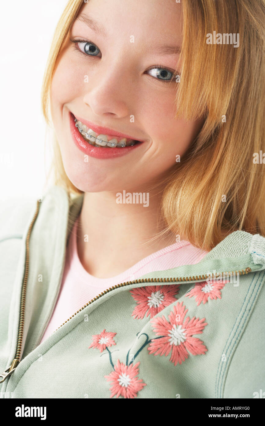 Tween girl headshot studio hi-res stock photography and images - Alamy