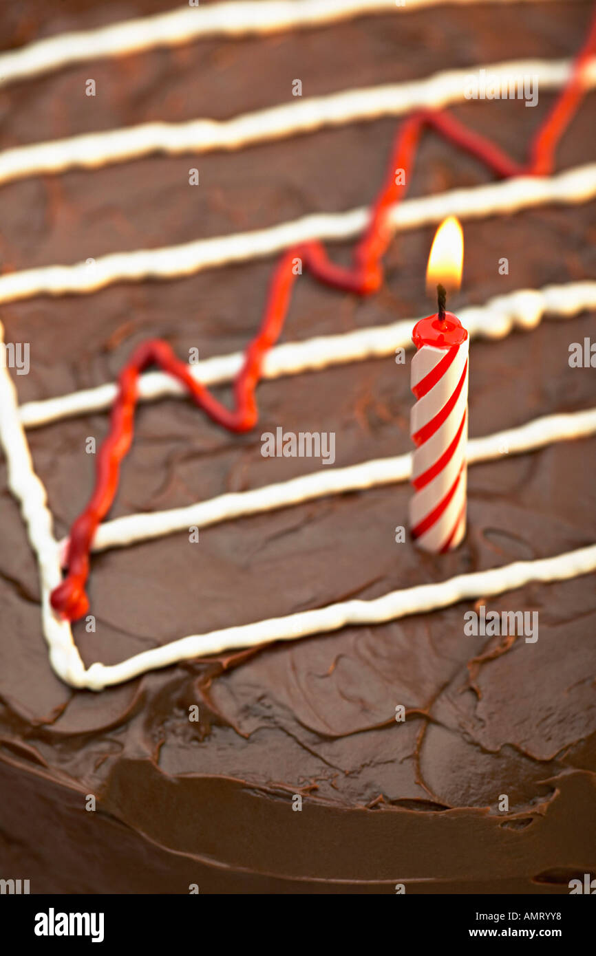 Graph on Birthday Cake Stock Photo - Alamy