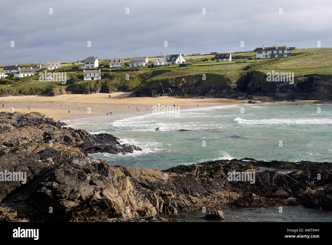 Treyarnon Beach near Constantine Bay in Cornwall UK Stock Photo - Alamy
