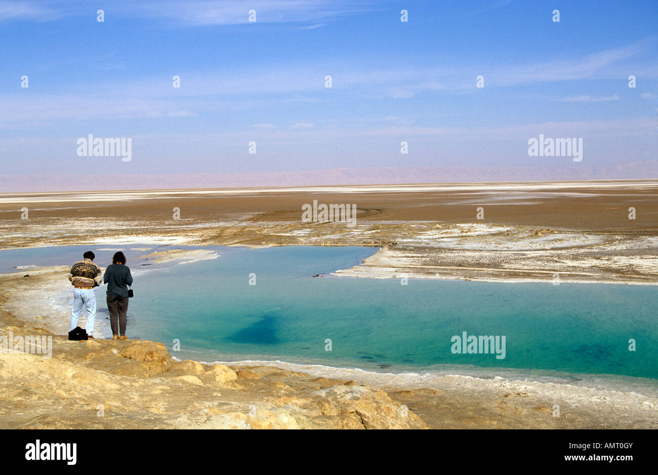 north africa tunisia chott el jerid salt lake Stock Photo - Alamy