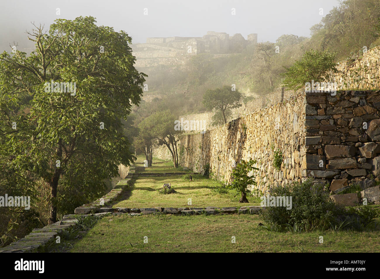 Remote Incan ruins of Choquequirao in the Peruvian Andes Stock Photo ...