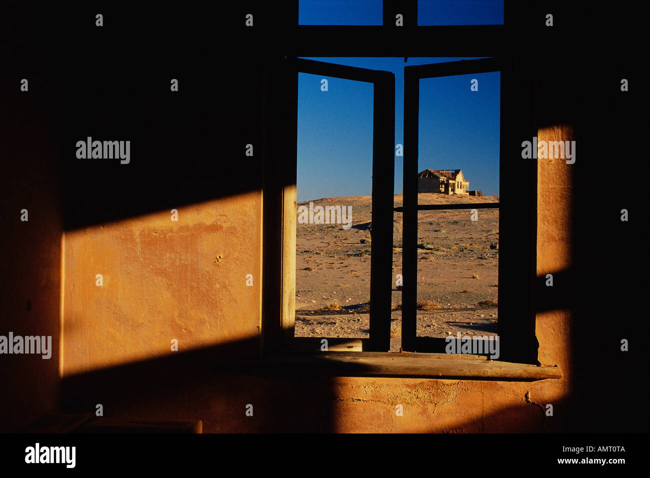 Abandoned Houses in Desert, Pomona, Namibia Stock Photo - Alamy