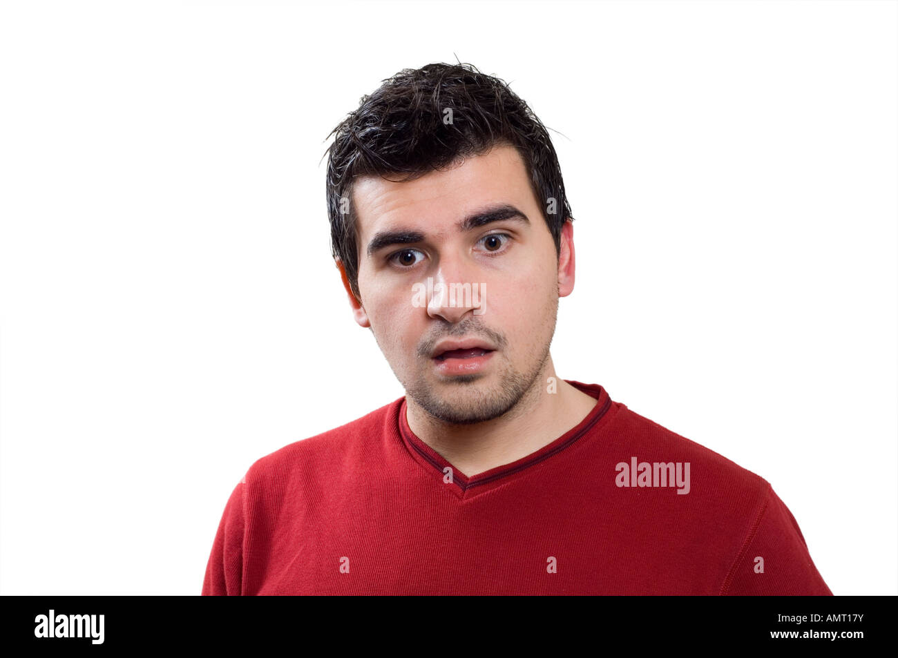 Photo confused shocked man hi-res stock photography and images - Alamy