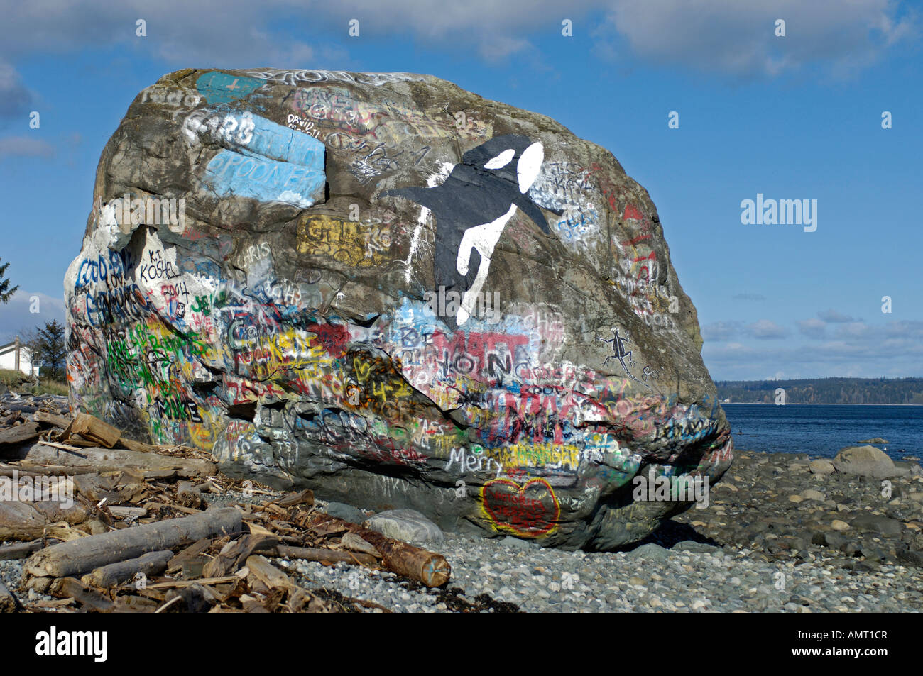 Big Rock Campbell River Vancouver Island BC Stock Photo - Alamy