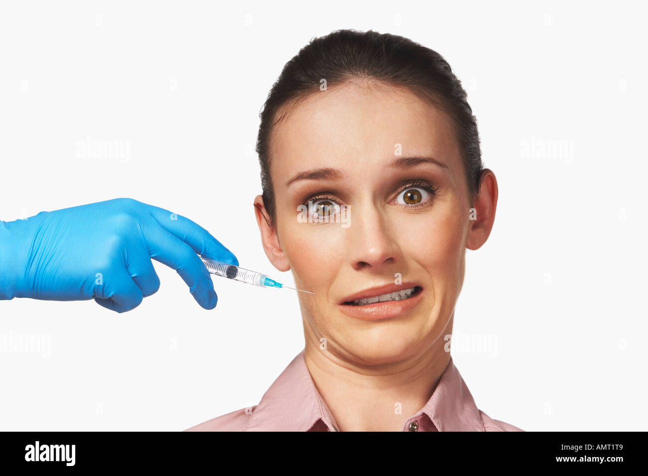 Woman Getting Botox Injection Stock Photo - Alamy