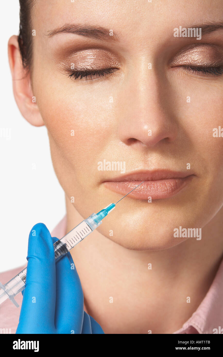 Woman Getting Botox Injection Stock Photo - Alamy