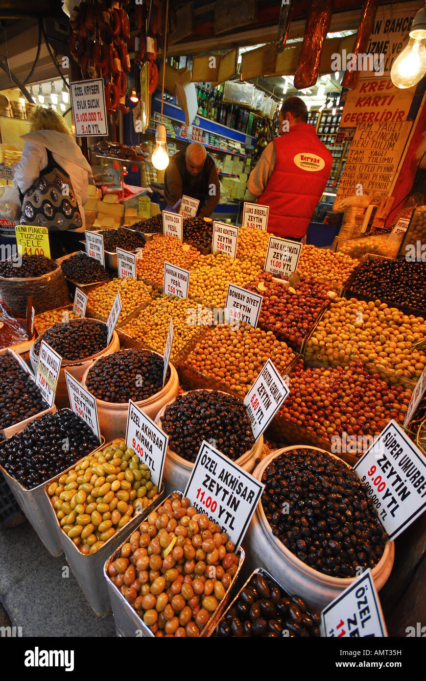 ISTANBUL. Shop by the Egyptian (Spice) Bazaar in Eminonu selling large ...