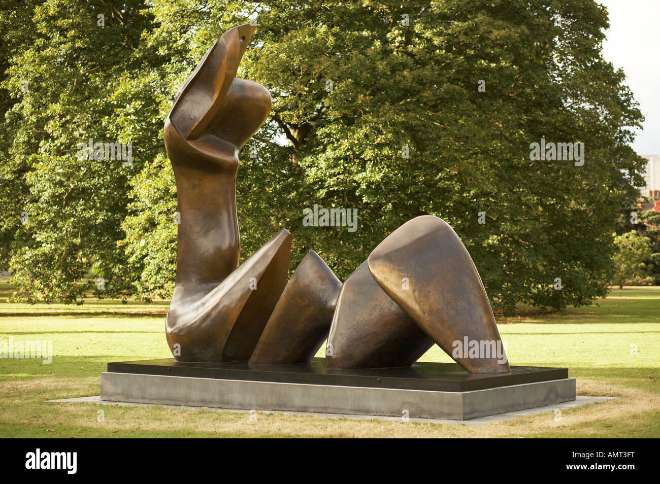 Henry Moore sculpture Two Piece Reclining Figure Cut 1979-81 Stock ...