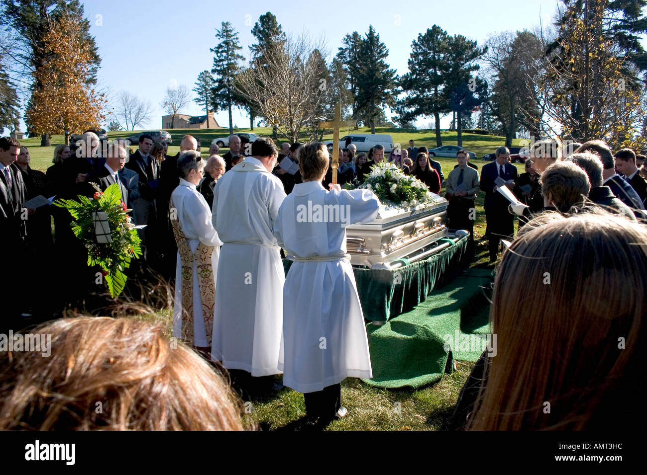 Episcopal priests officiate at funeral. Acacia Cemetery Mendota Heights ...