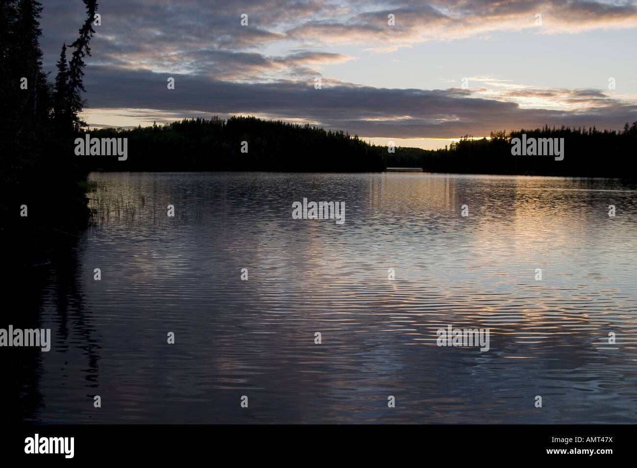 MaKay Lake sunset Stock Photo - Alamy