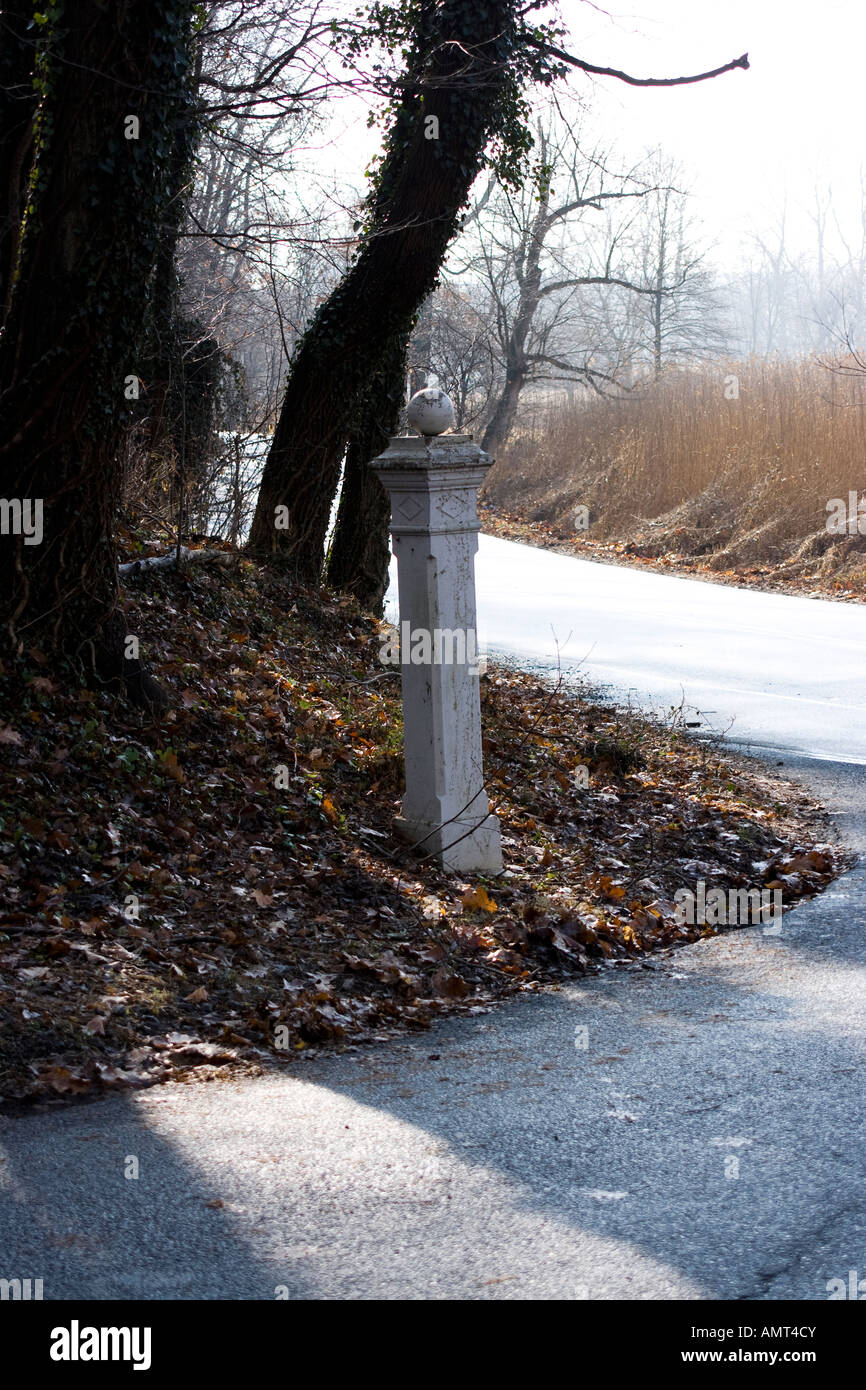 Road marker, architectural post Stock Photo - Alamy