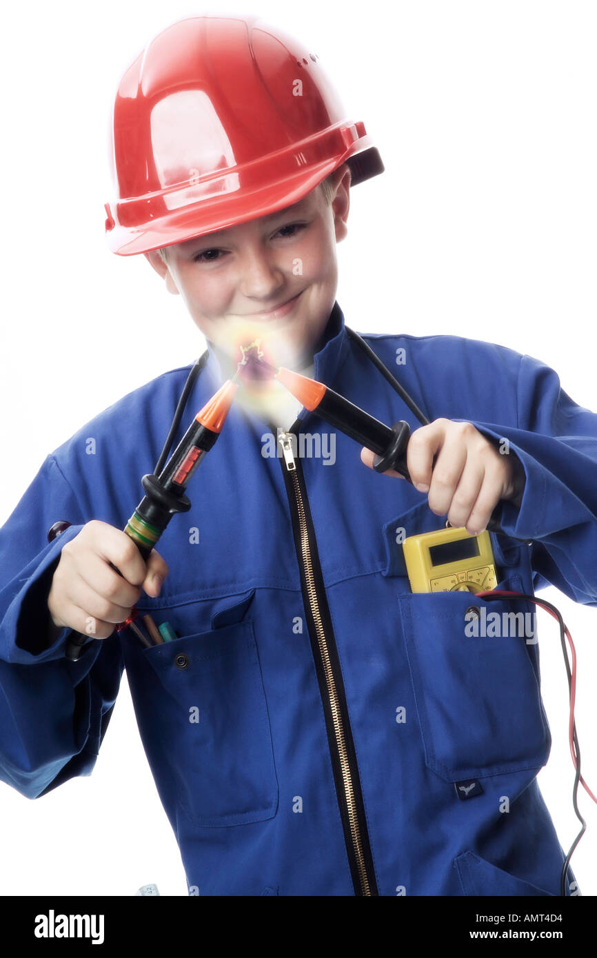 Boy using electric device Stock Photo - Alamy