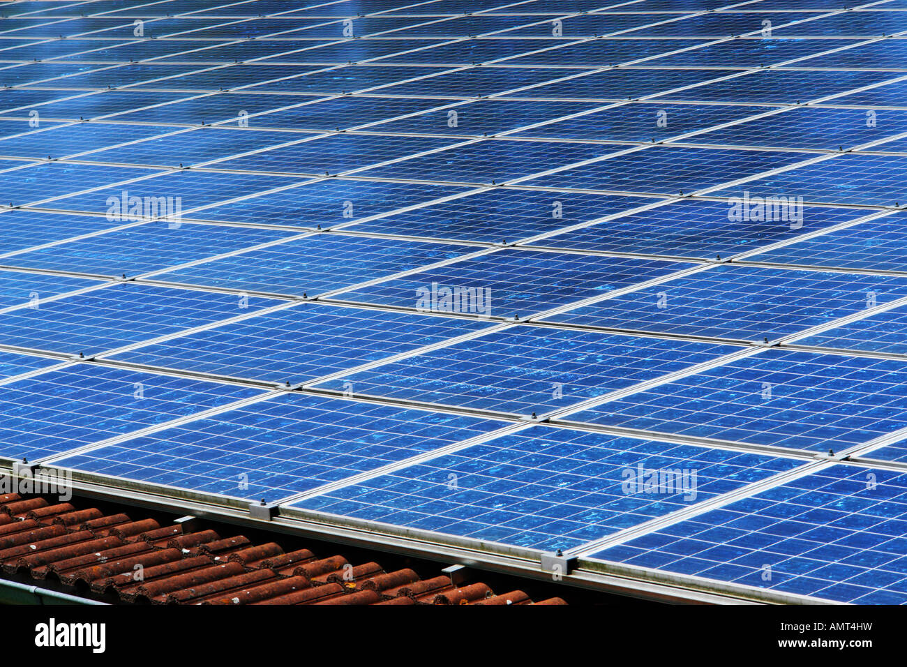 solar cells on roof Stock Photo - Alamy