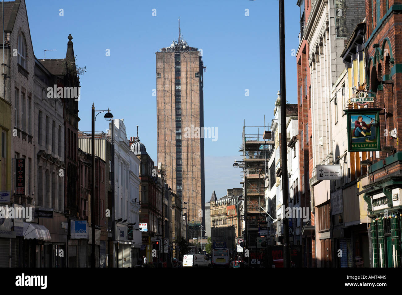 View to the south down Oldham Street one of Manchester s main streets ...