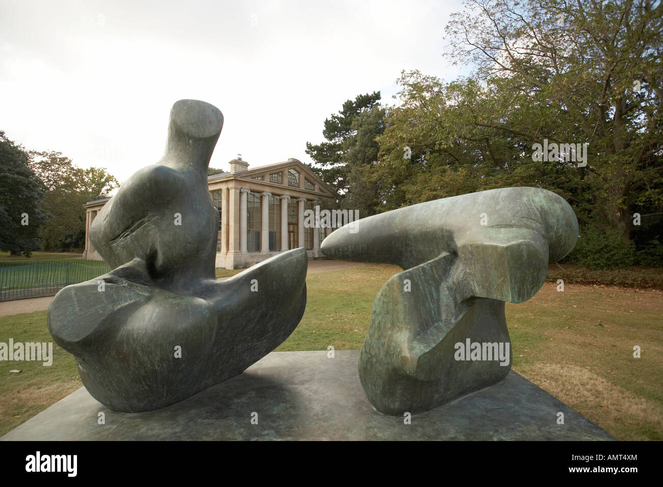Henry Moore sculpture Two Piece Reclining Figure Points 1969 Stock ...