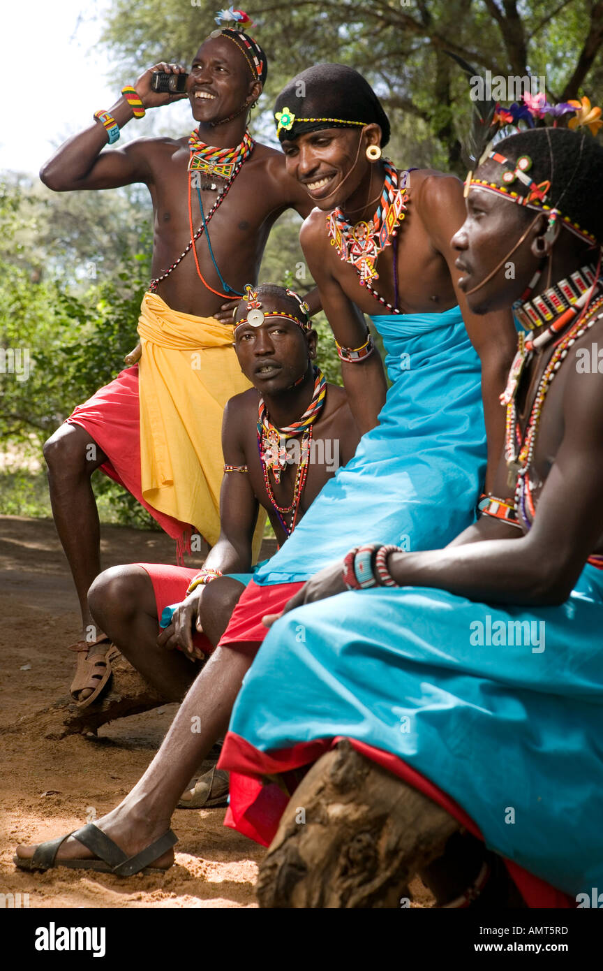 Africa tribesmen mobile phone hi-res stock photography and images - Alamy