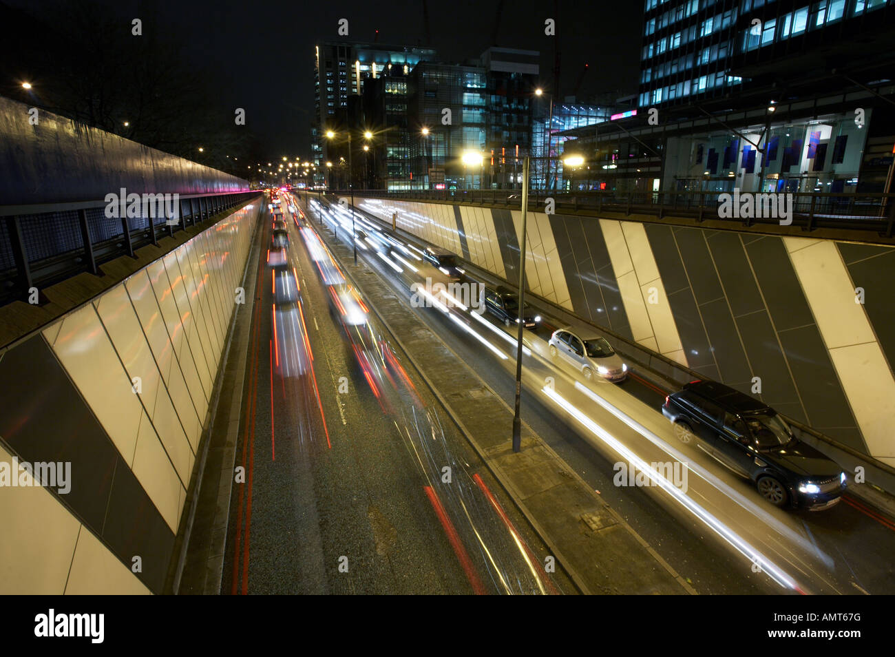 traffic on the A40 Marlylebone road in London England UK transport road ...