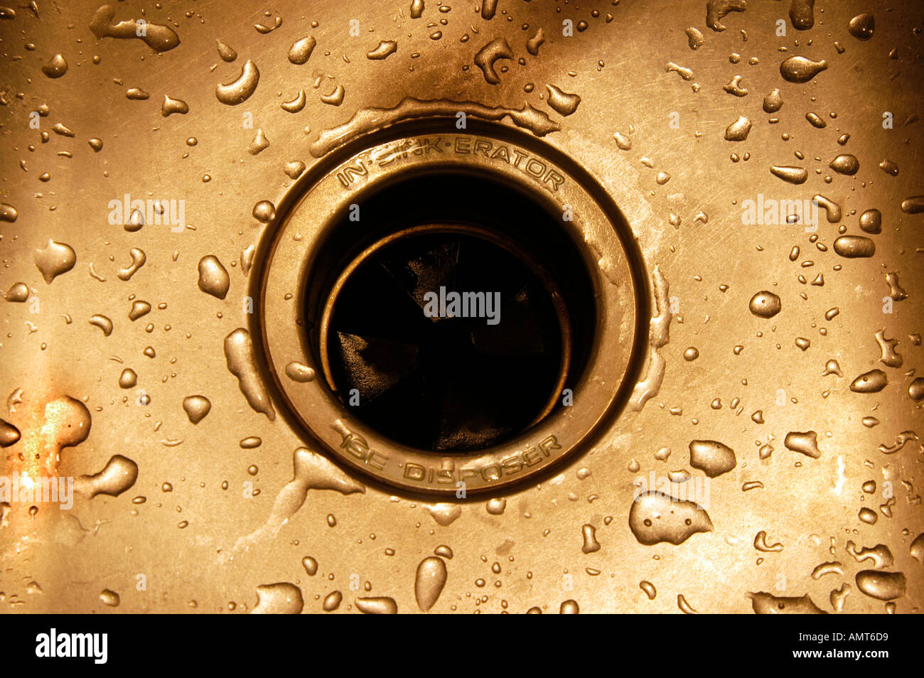 Water droplets in sink Stock Photo - Alamy