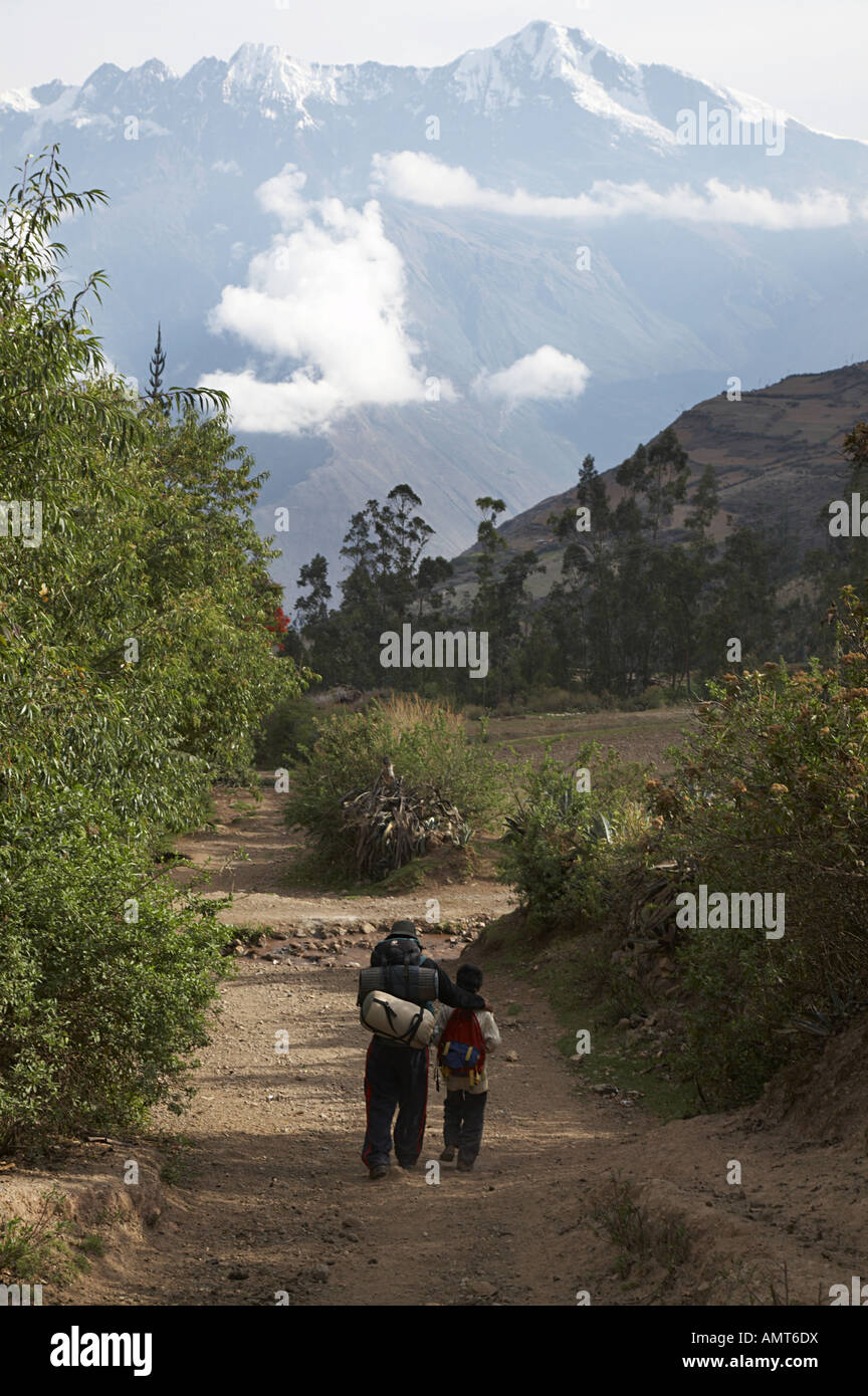 Beginning of the Trek to the remote Incan ruins of Choquequirao in the ...