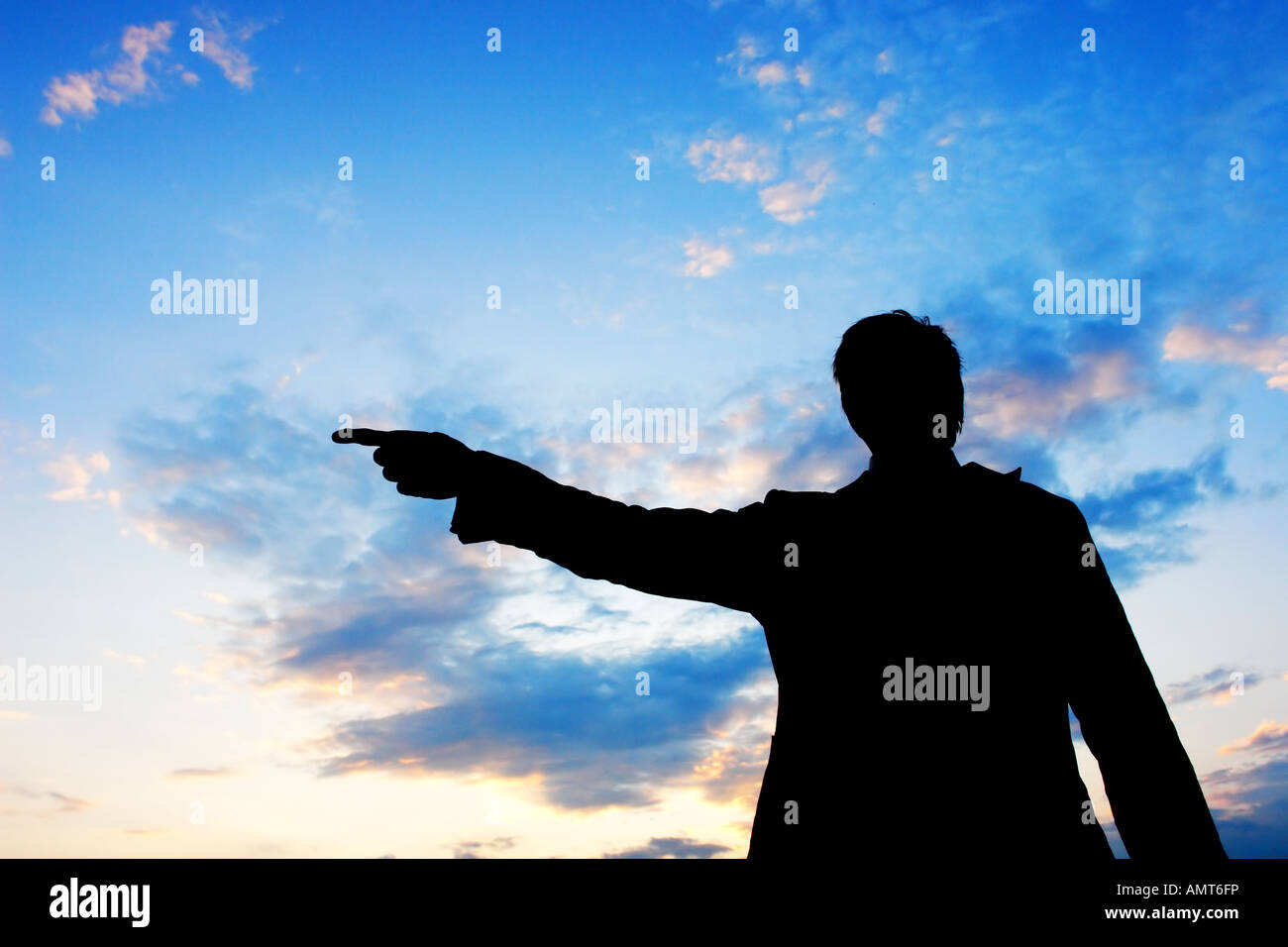 photo of pointing man Stock Photo - Alamy