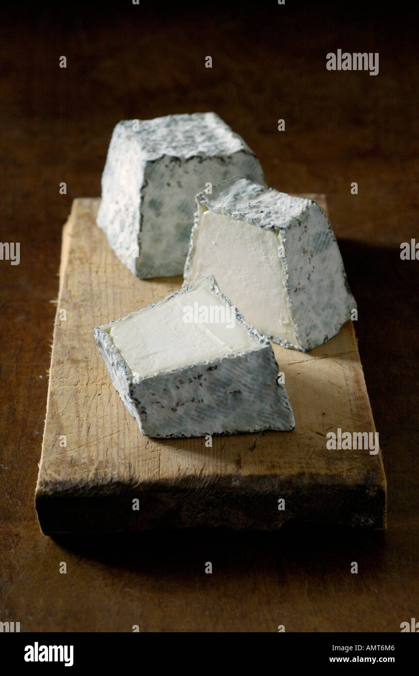 Goat's Cheese coated with ash Stock Photo - Alamy