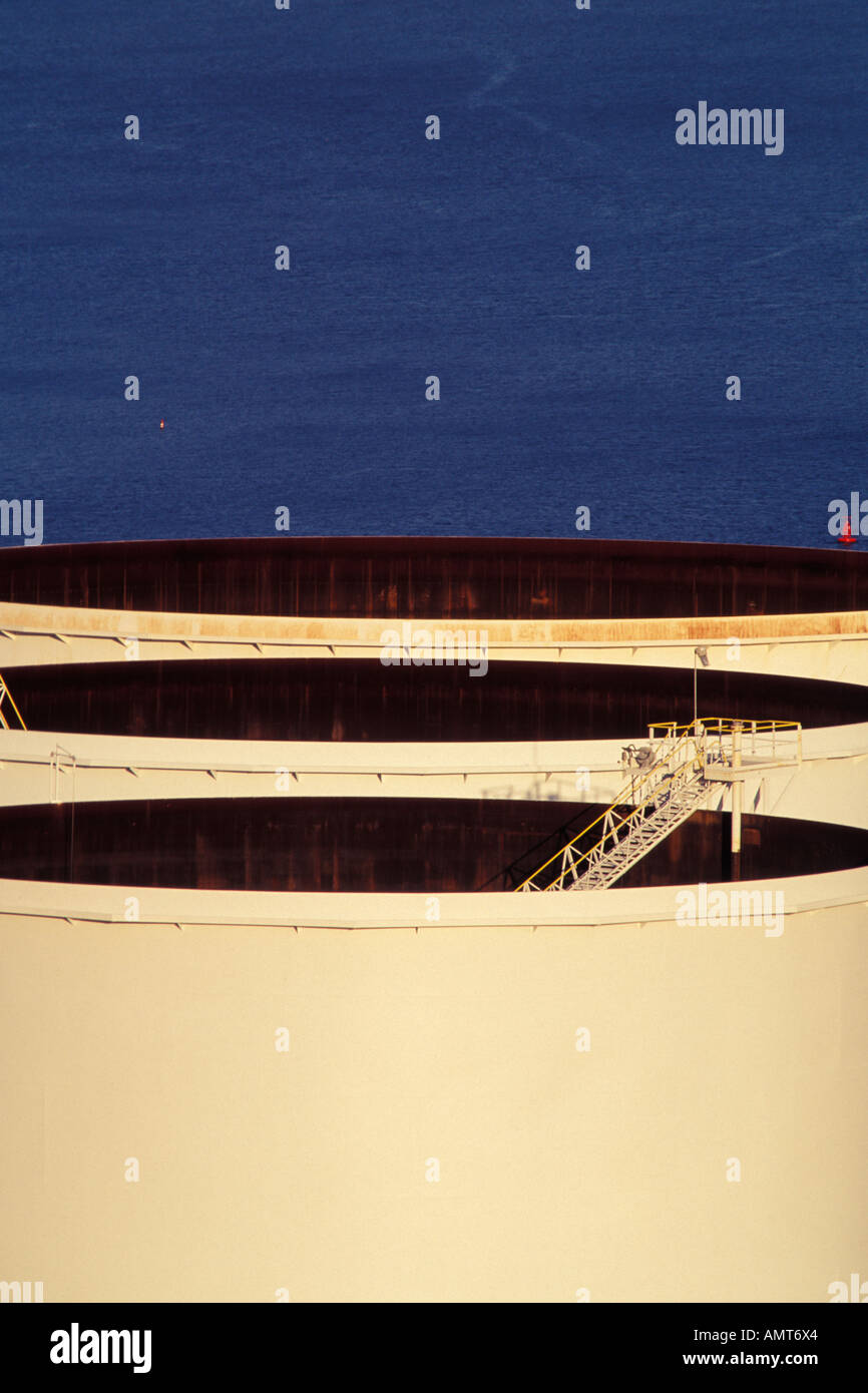 California, Richmond, Refinery tanks Stock Photo - Alamy