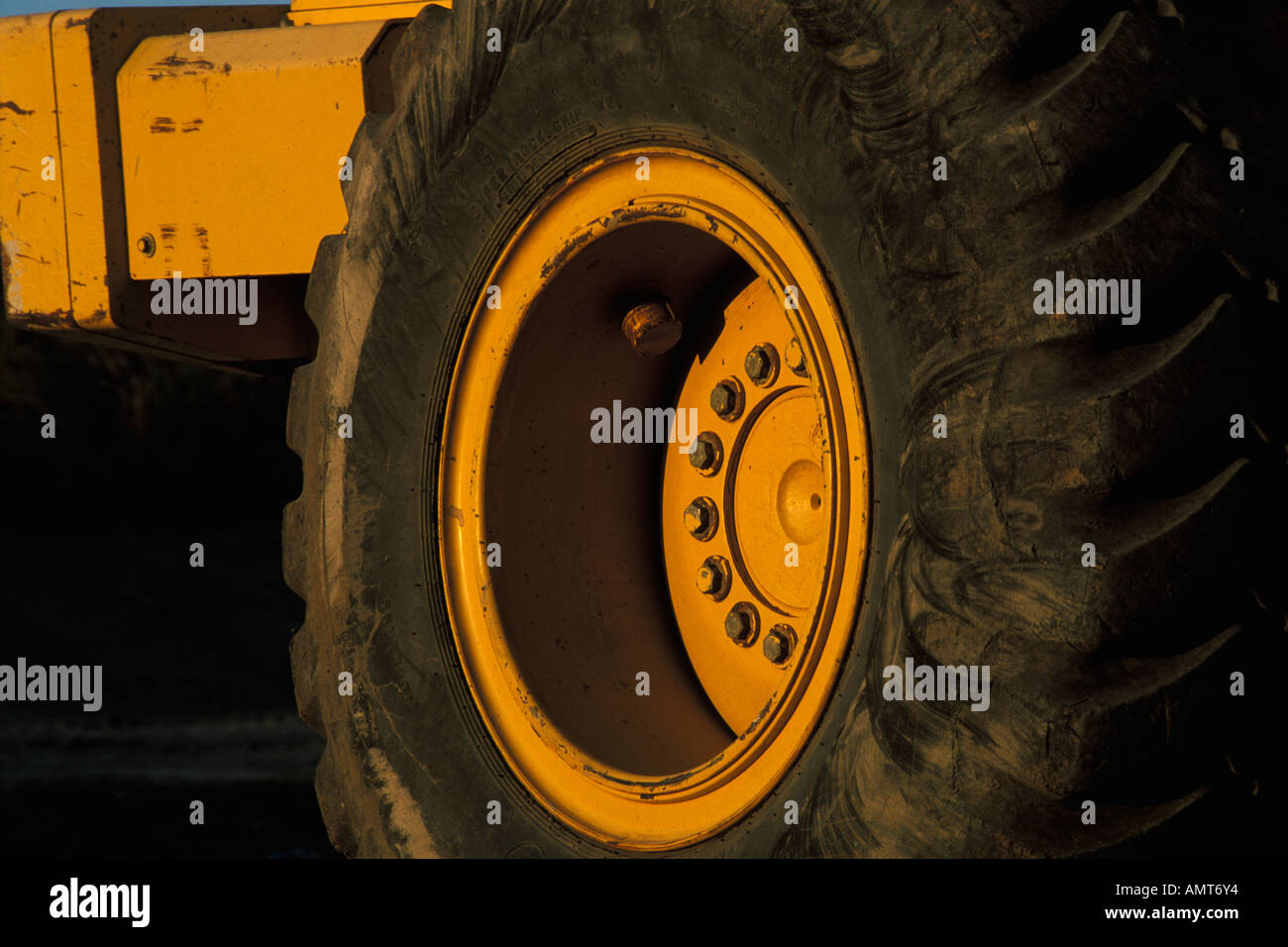 California, Payloader wheel Stock Photo - Alamy