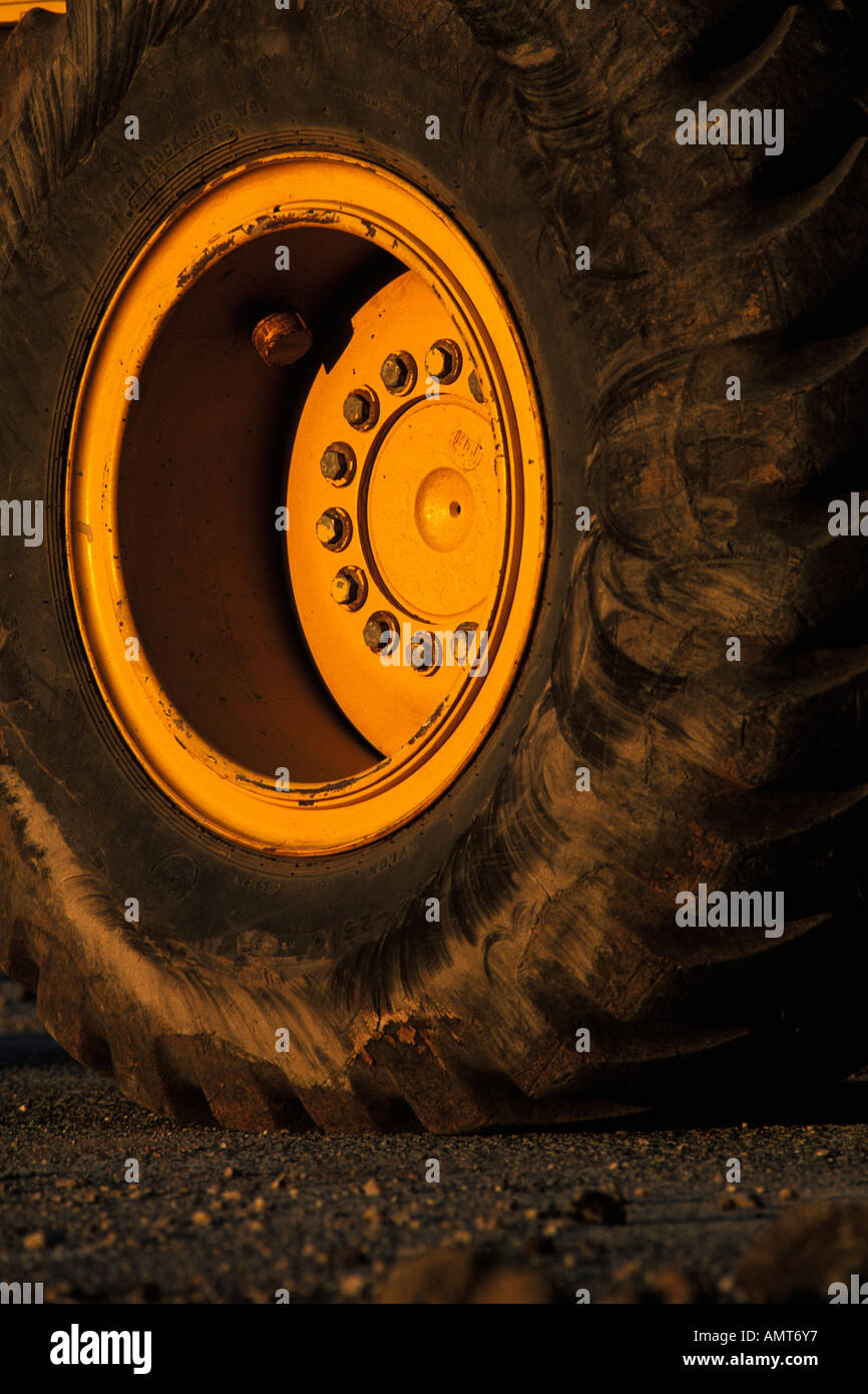 California, Payloader wheel Stock Photo - Alamy